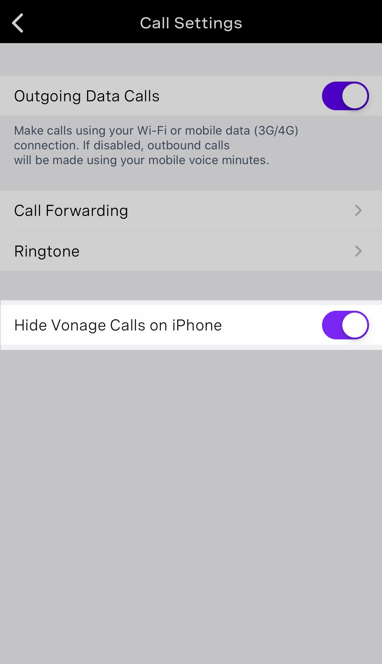 Vonage Mobile App Guide - Information Technology Services